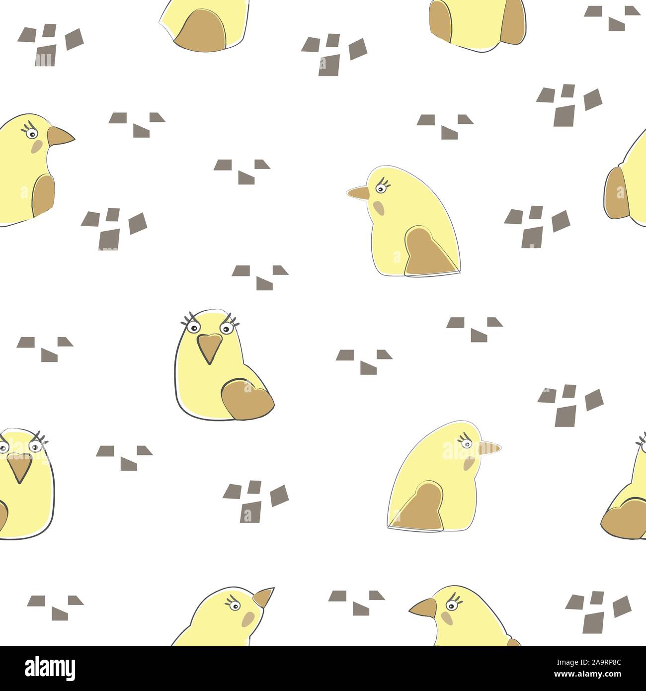 Sweet Chickens. Newborns. Cute background with white dots. Sweet and ...