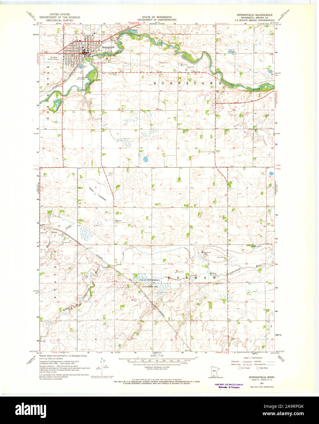 Map of springfield minnesota hi-res stock photography and images - Alamy