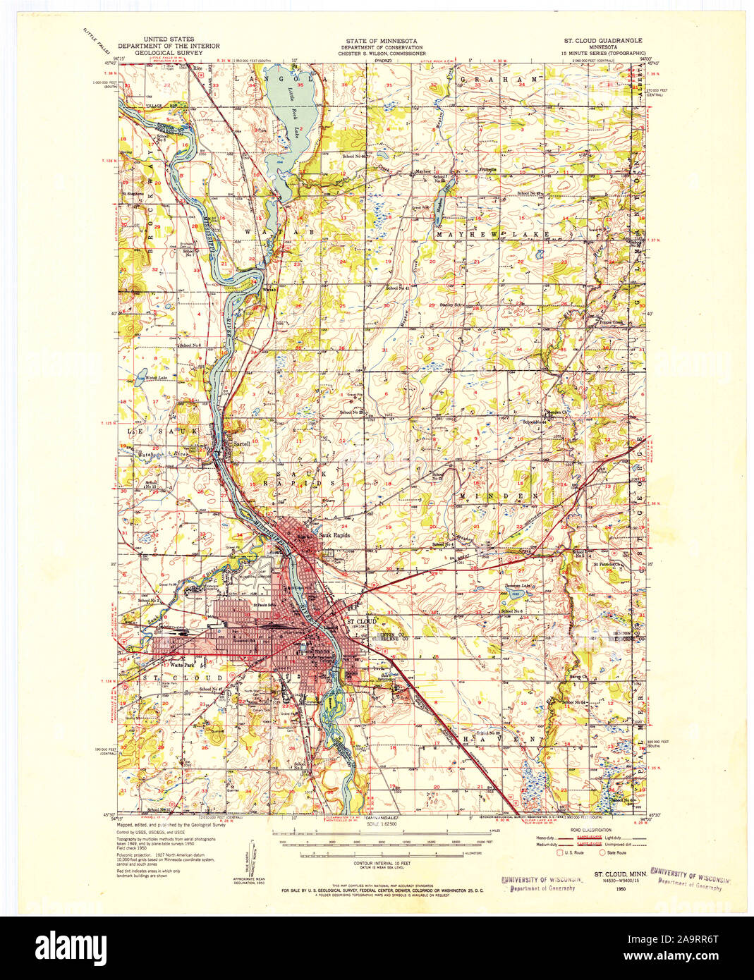 Map of st cloud minnesota hi-res stock photography and images - Alamy