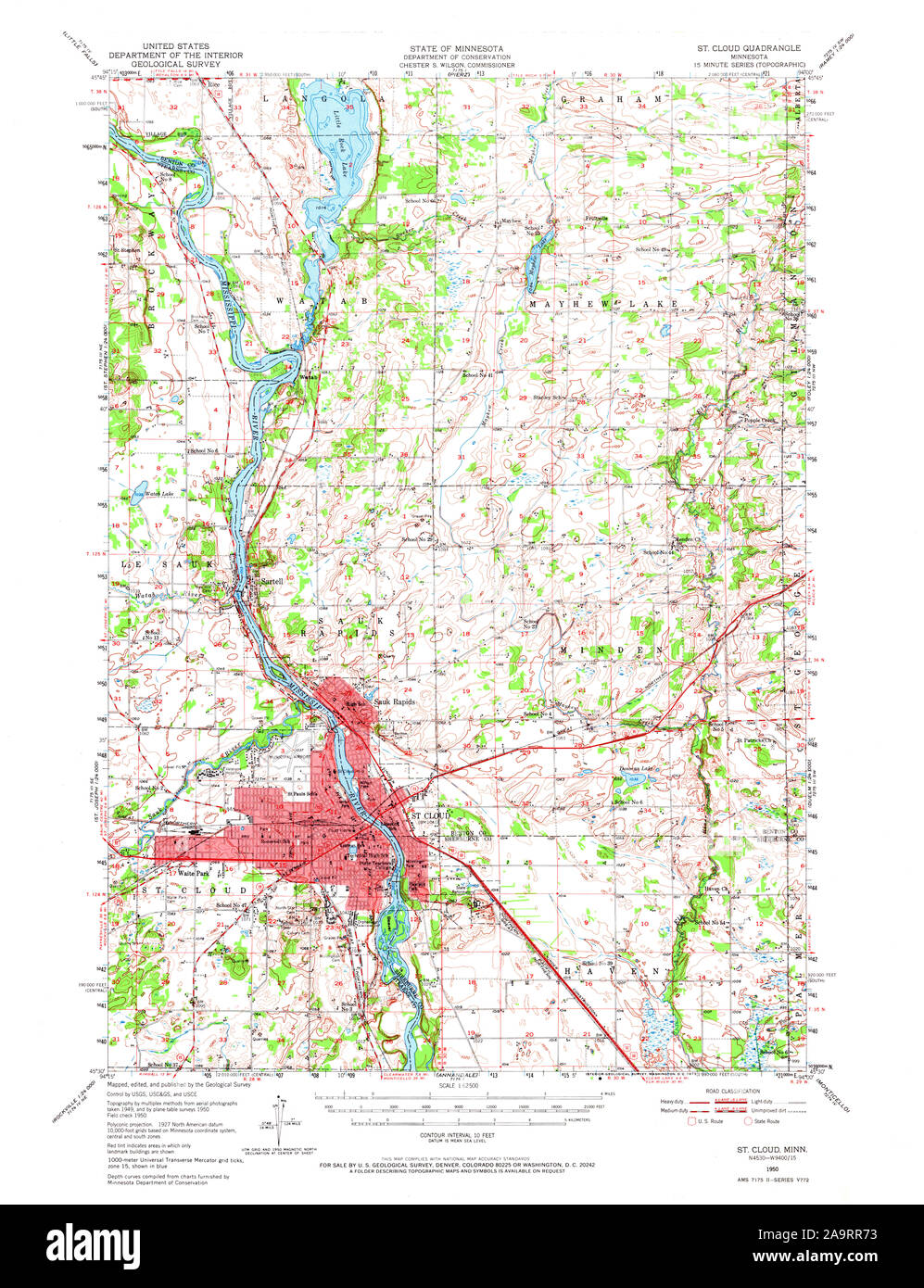Map of st cloud minnesota hi-res stock photography and images - Alamy