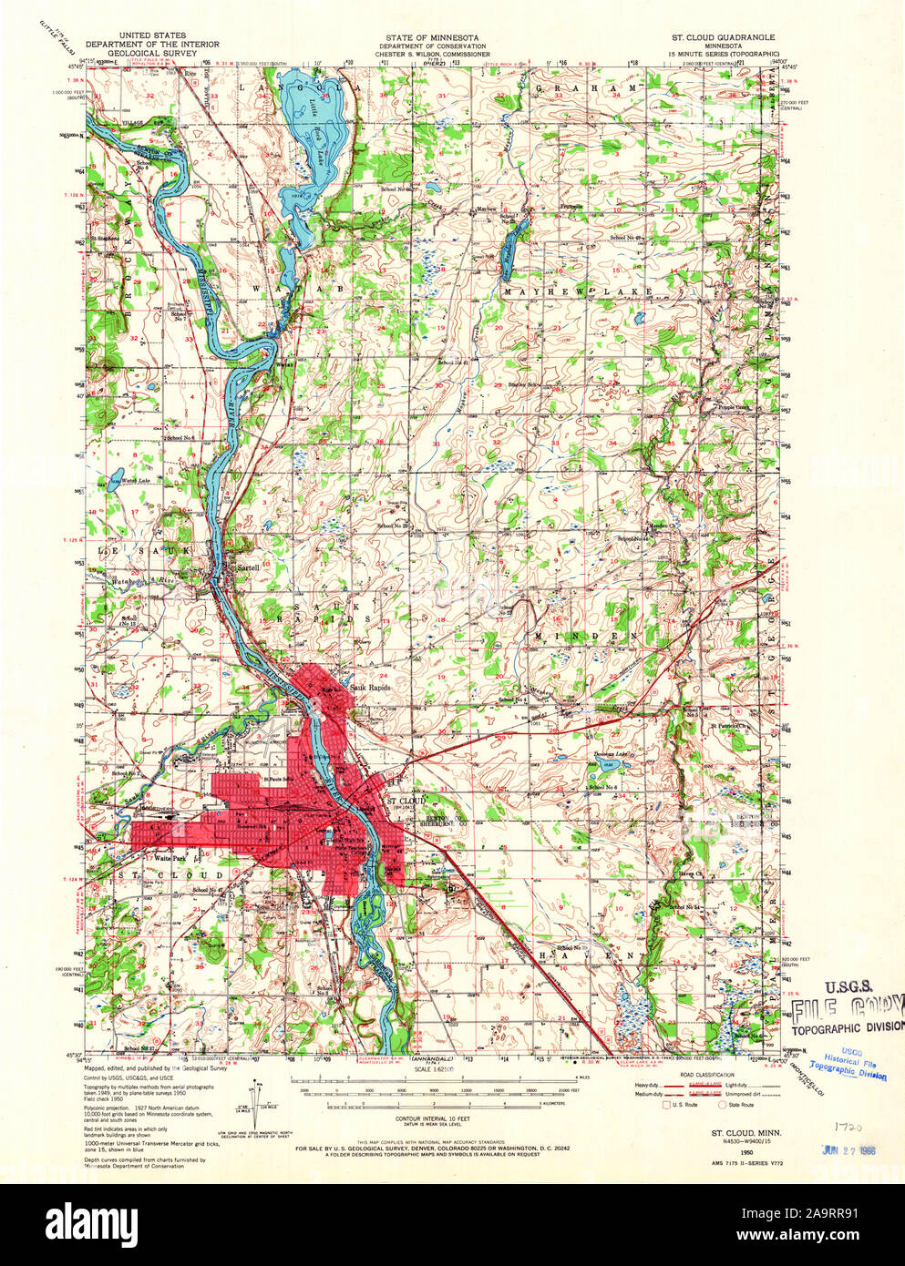 Map of st cloud minnesota hi-res stock photography and images - Alamy