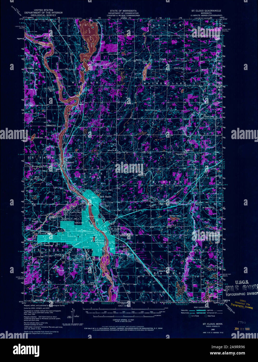 Map of st cloud minnesota hi-res stock photography and images - Alamy