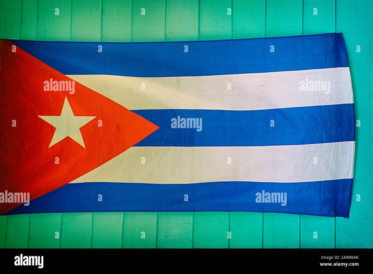 cuban flag , viñales - cuba Stock Photo - Alamy