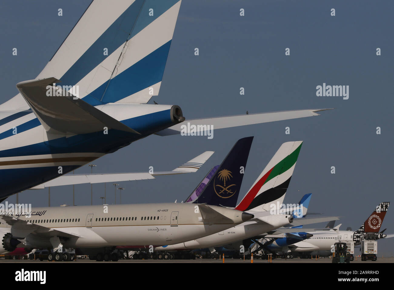 November 17, 2019, Dubai, United Arab Emirates: Civil jet aircraft of ...