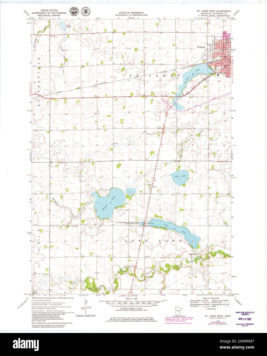 St james minnesota map Cut Out Stock Images & Pictures - Alamy