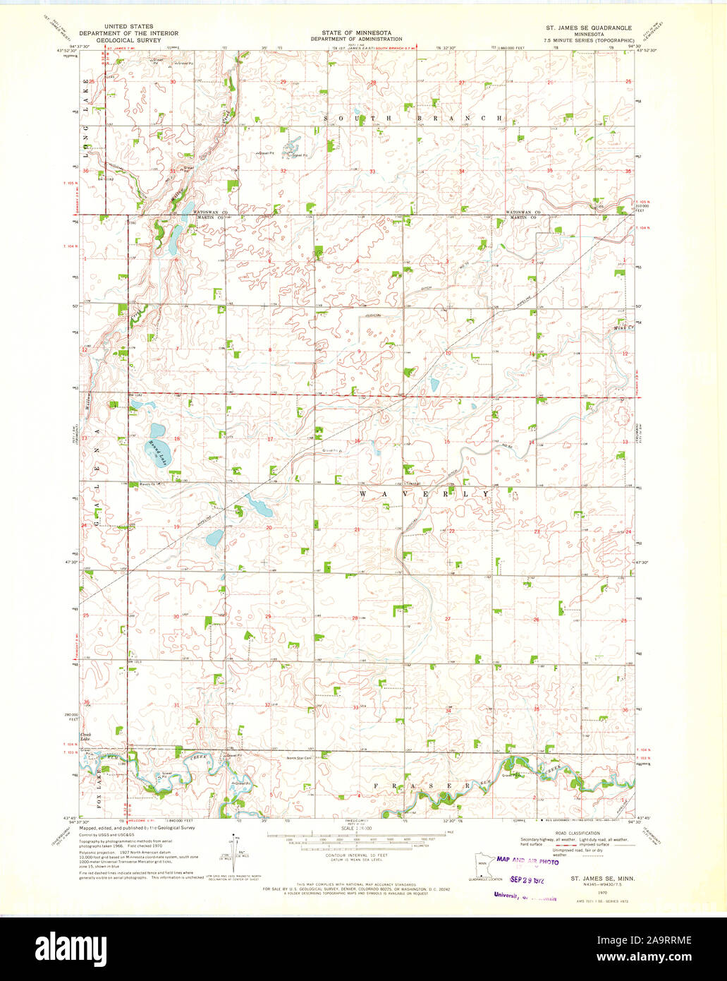 St james minnesota map hi-res stock photography and images - Alamy