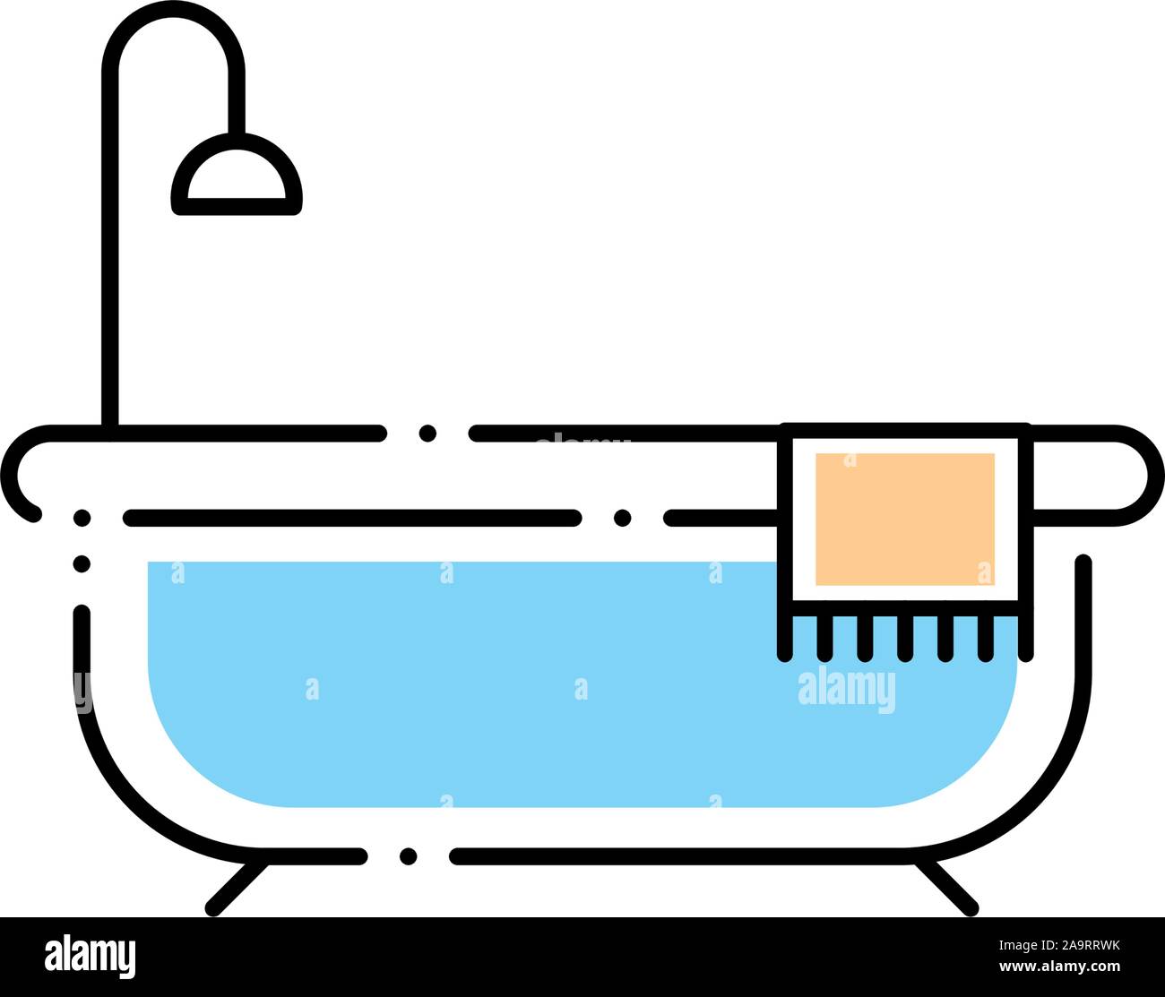tub spa fill style icon vector illustration design Stock Vector Image ...
