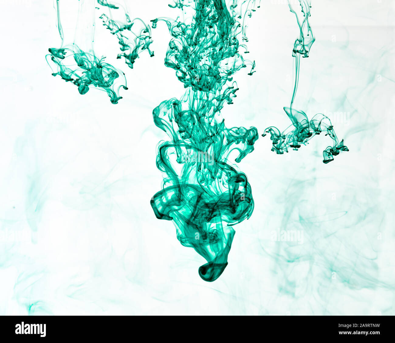 The colorful ink into the water while in motion, Abstract, background ...