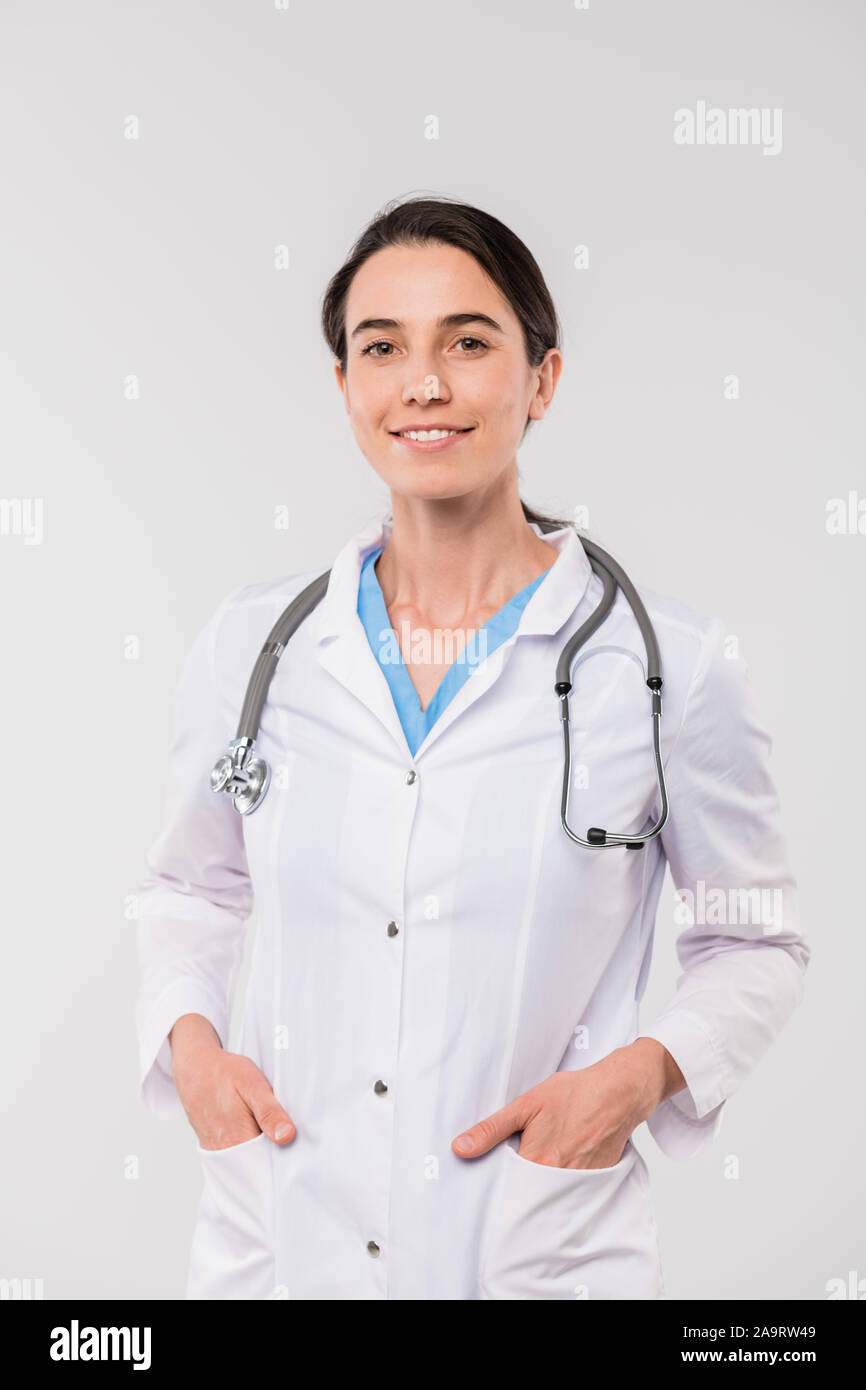 Female smiling pockets hi-res stock photography and images - Alamy
