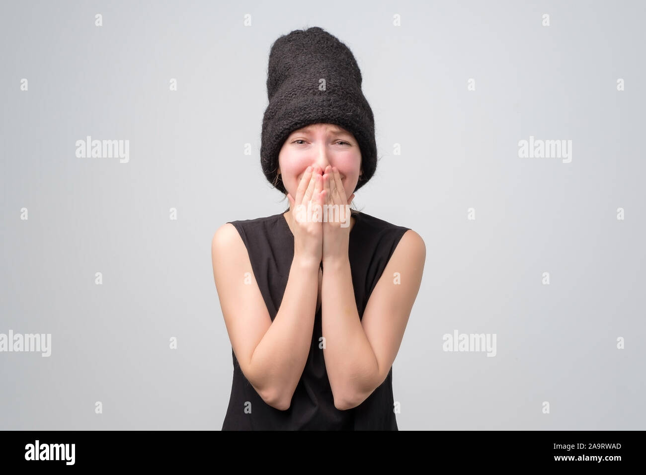 Wiping tears hi-res stock photography and images - Alamy