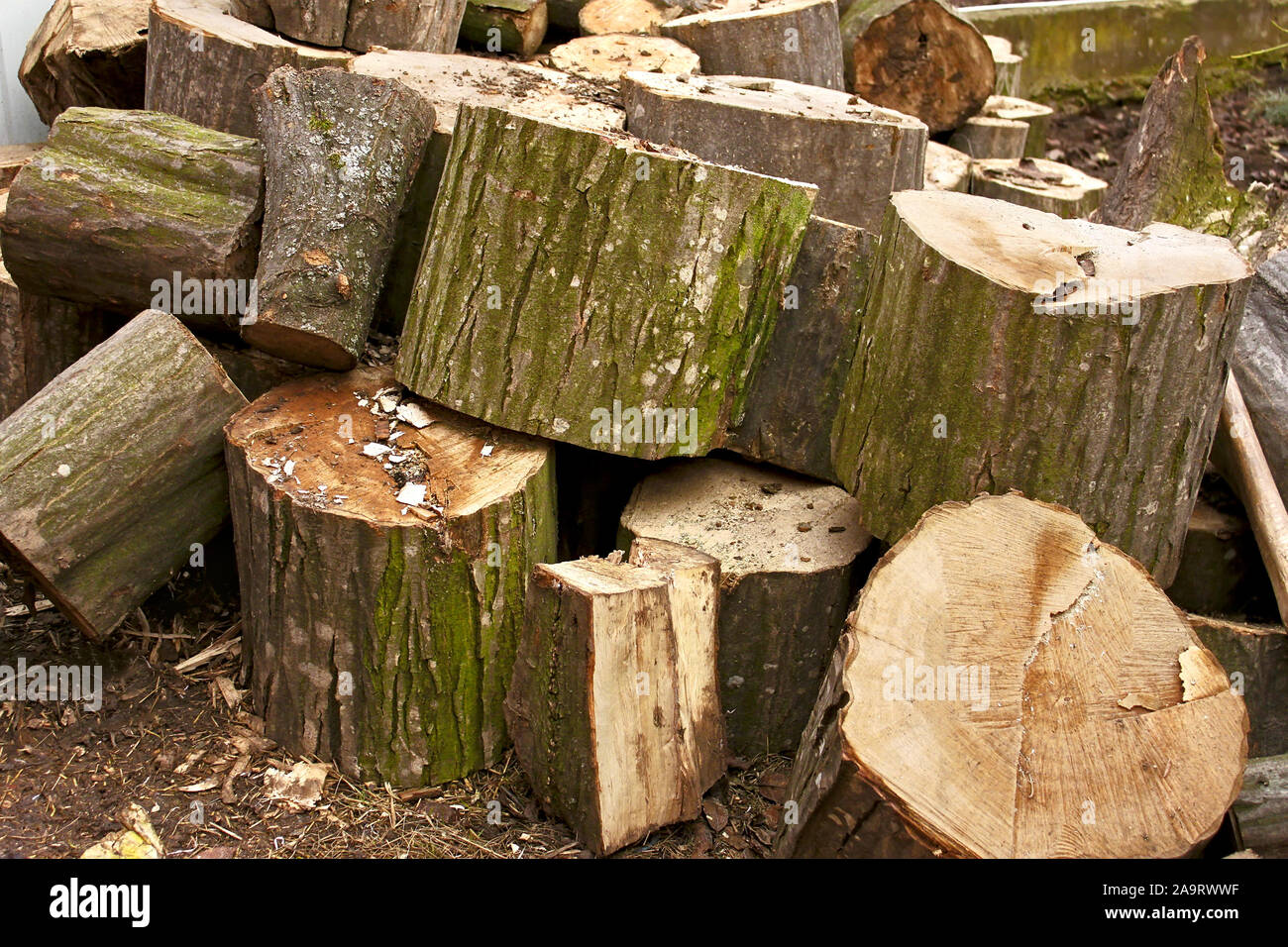 Pile of chopped logs hi-res stock photography and images - Alamy