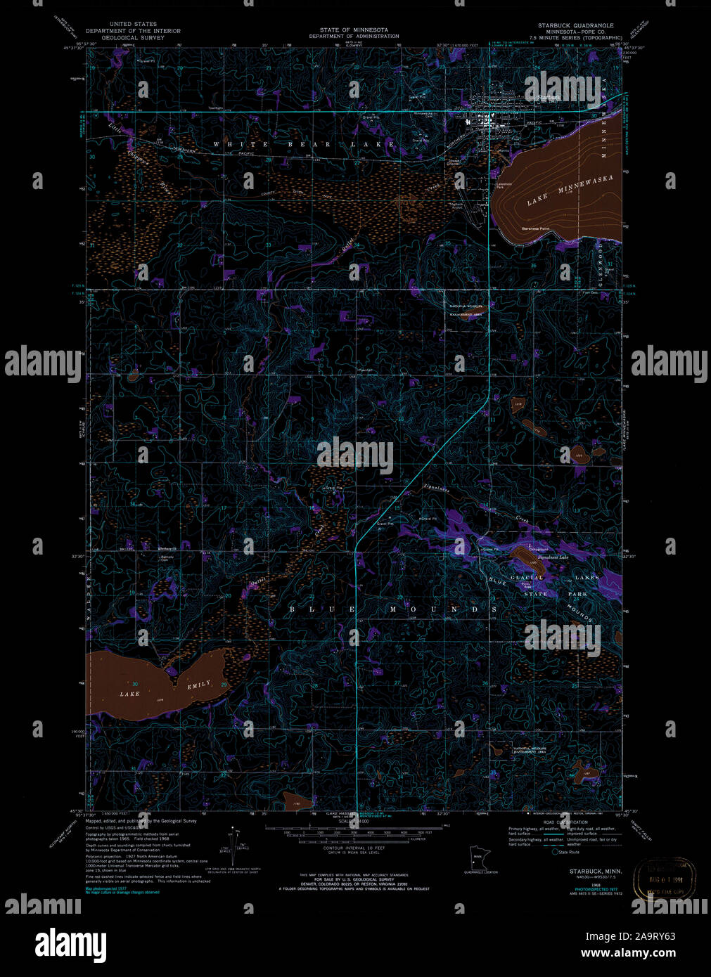Map of starbuck minnesota hi-res stock photography and images - Alamy
