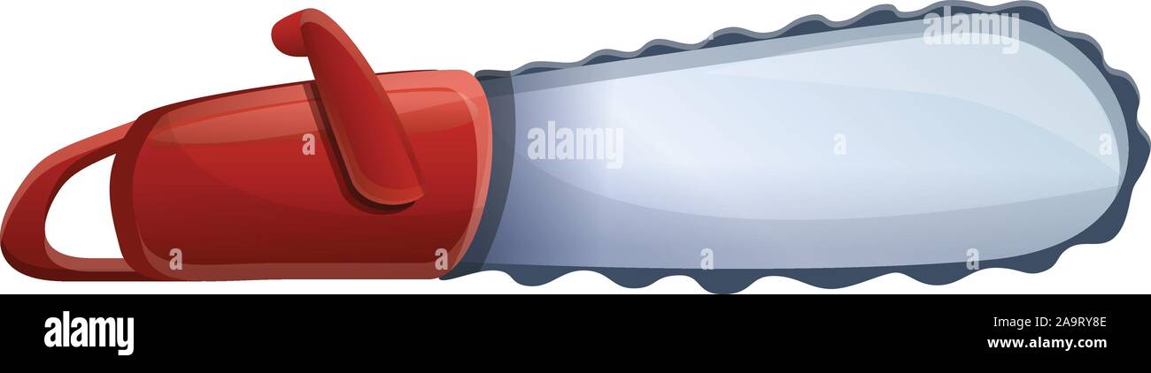 Chainsaw icon. Cartoon of chainsaw vector icon for web design isolated ...
