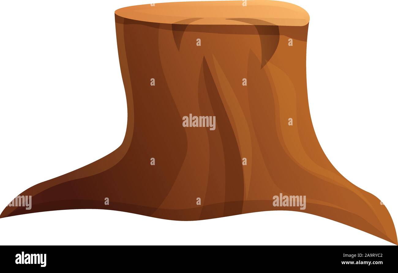 Natural tree stump icon. Cartoon of natural tree stump vector icon for ...