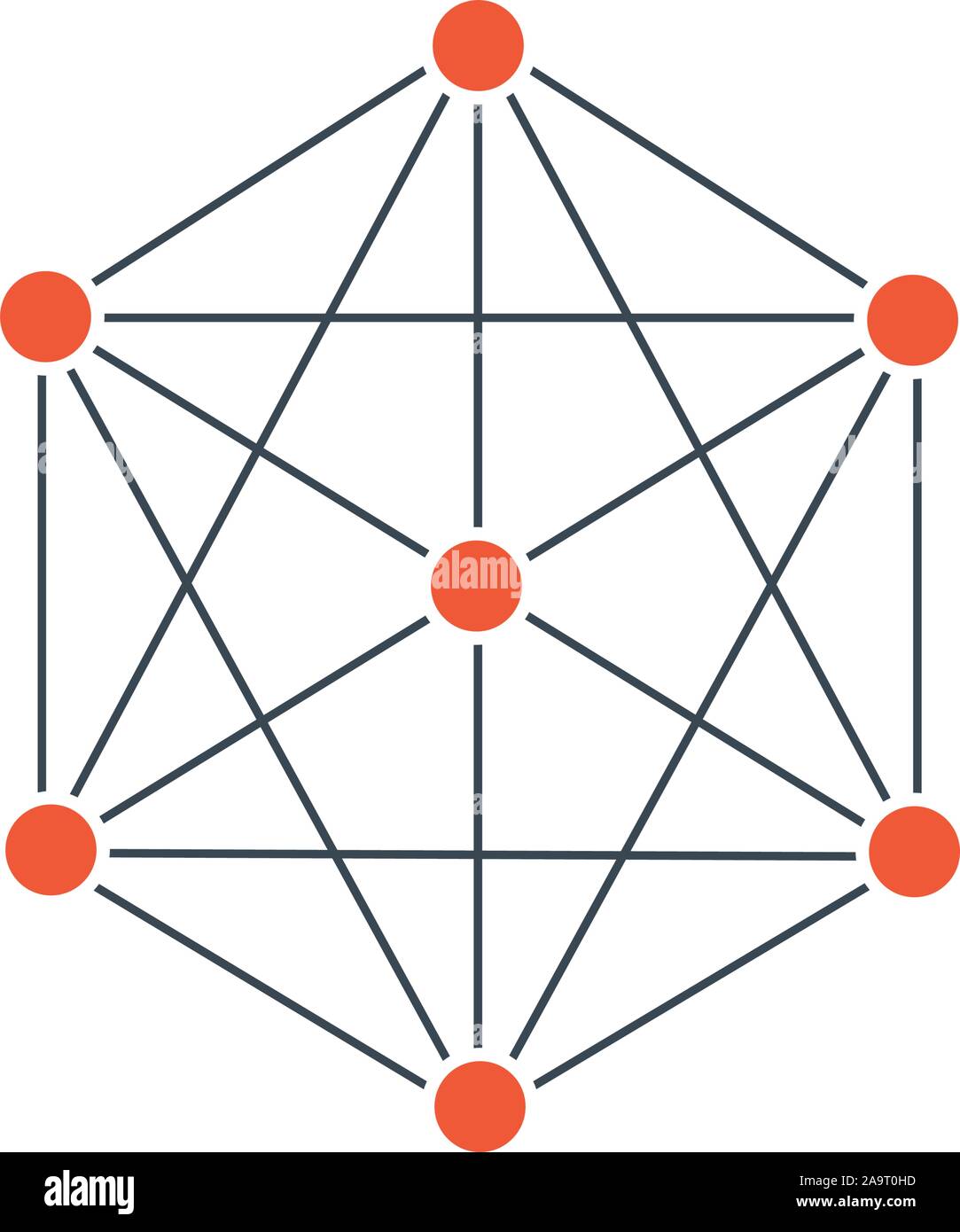 Linear Hexagon geometric shape, molecular structure. Stock Vector ...