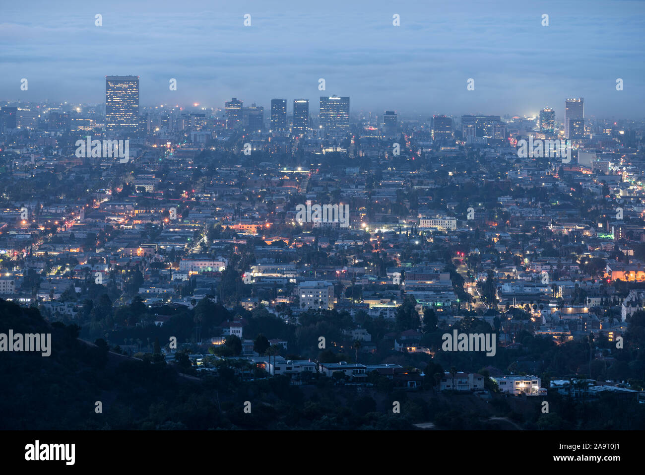 View From Hollywood Hills At Night
