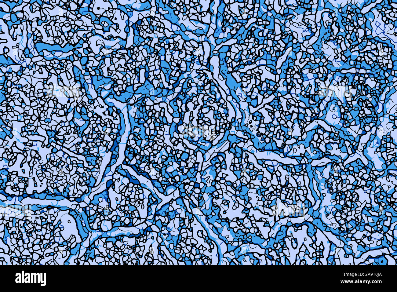 Abstract digital detailed tricky pattern in blue hues Stock Photo - Alamy