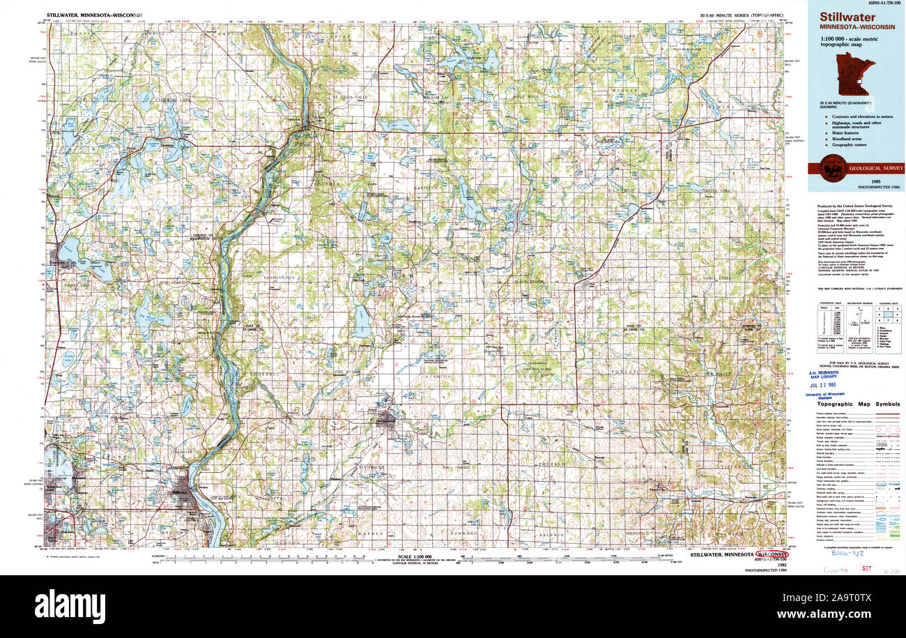 Stillwater map hi-res stock photography and images - Alamy