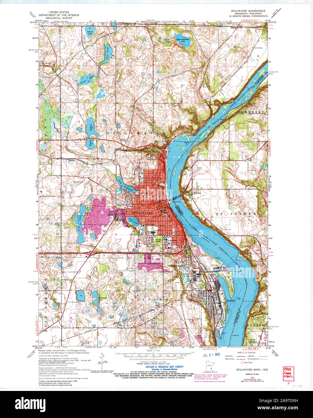 Stillwater map hi-res stock photography and images - Alamy