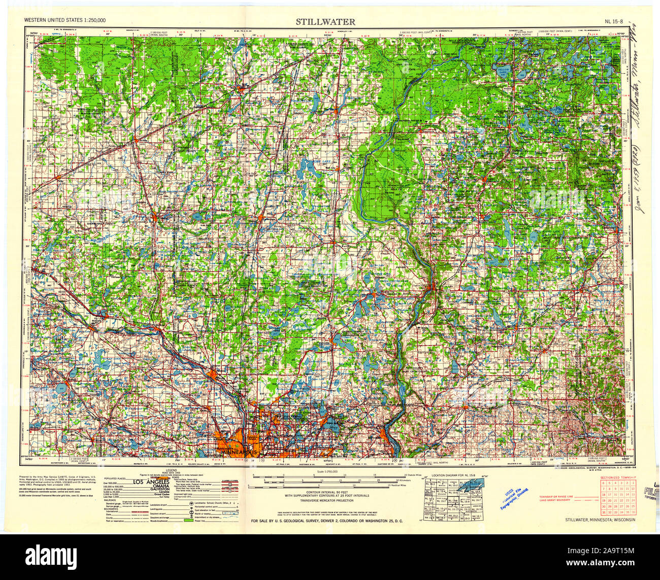Stillwater map hi-res stock photography and images - Alamy