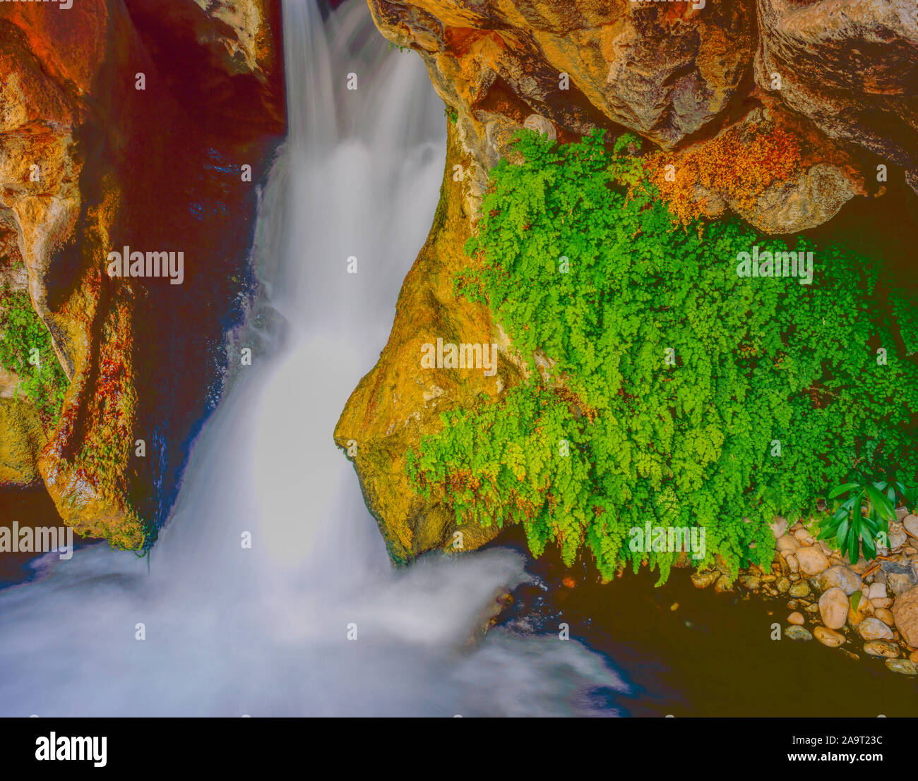 Fern Falls, Wadi Bani Khalid, Sultanate of Oman Eastern Hagar Mountains ...