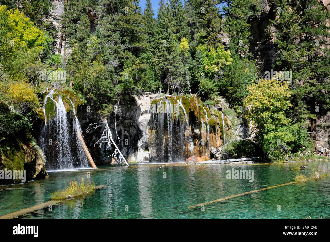 Hanging Lake, Glenwood Canyon near Glenwood Springs Colorado is a rare ...
