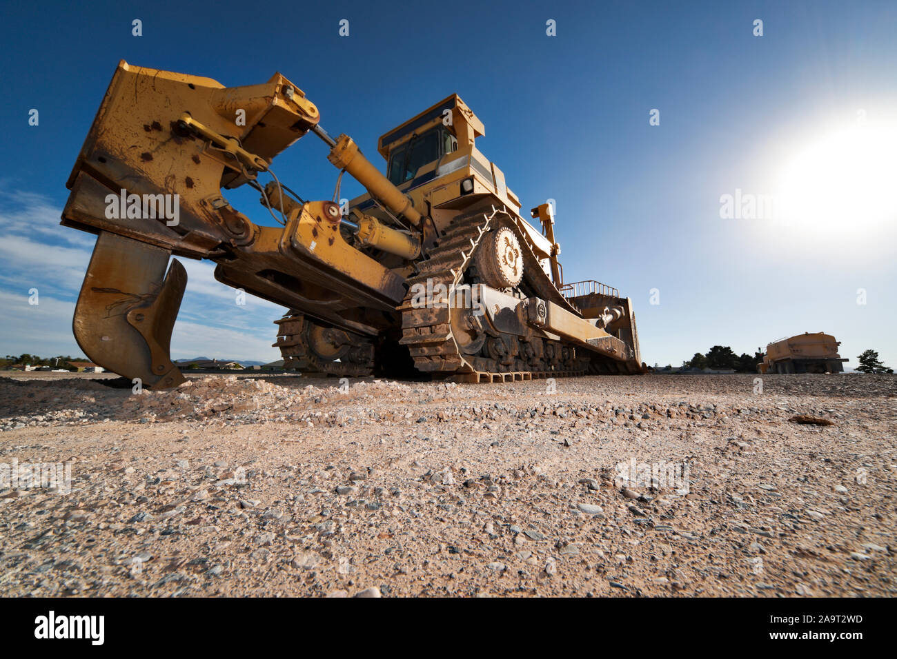 Heavy Construction Equipment with Plow attachment Stock Photo - Alamy
