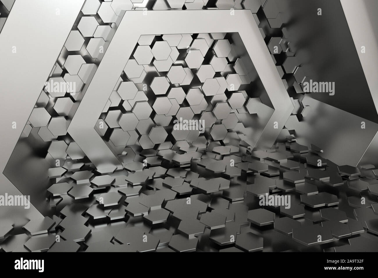 Hexagonal tunnel hi-res stock photography and images - Alamy