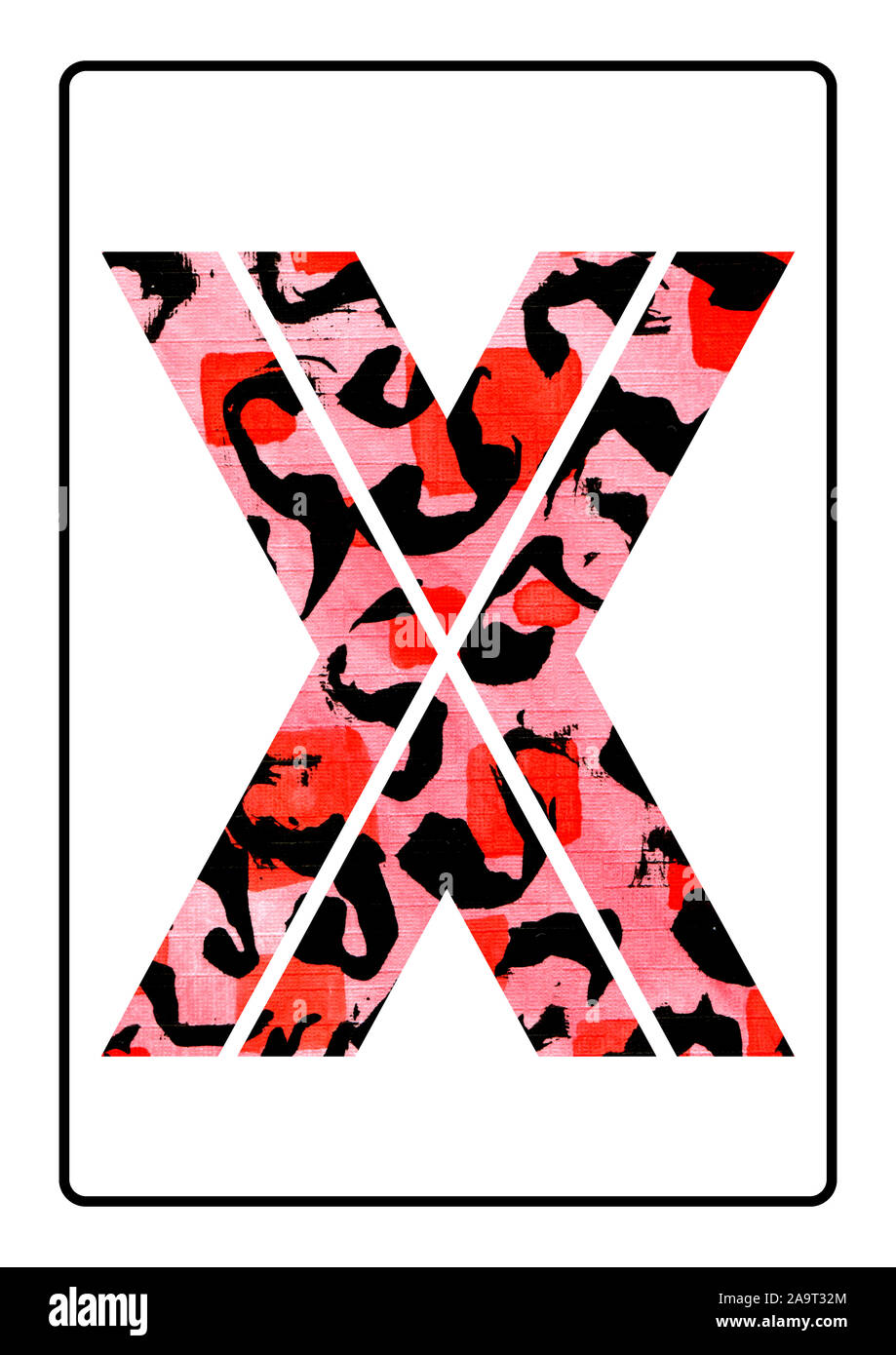 Abstract Painting Watercolor Typography Letter x Stock Photo - Alamy