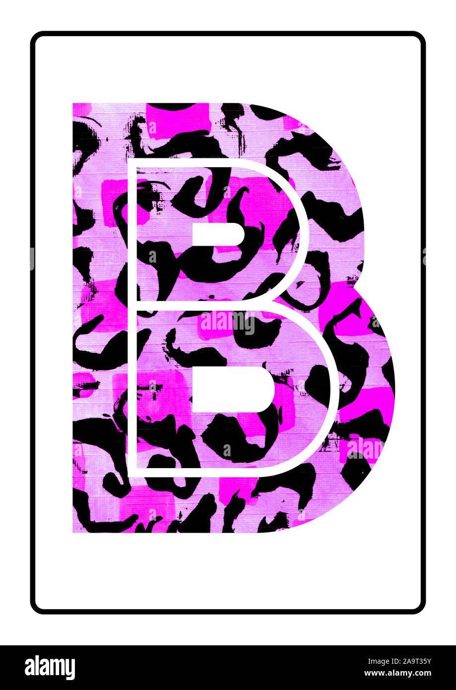 Abstract Painting Watercolor Typography Letter B Stock Photo - Alamy