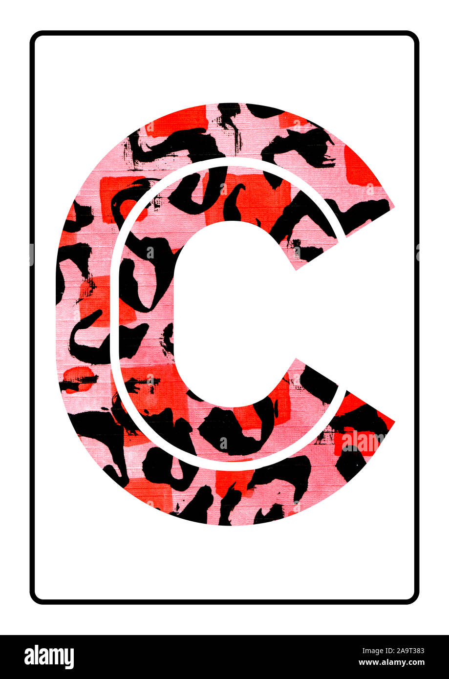 Abstract Painting Watercolor Typography Letter C Stock Photo - Alamy