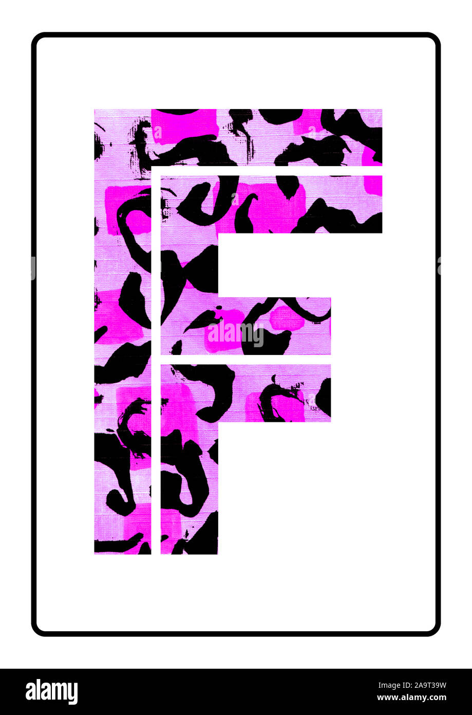 Abstract Painting Watercolor Typography Letter F Stock Photo - Alamy