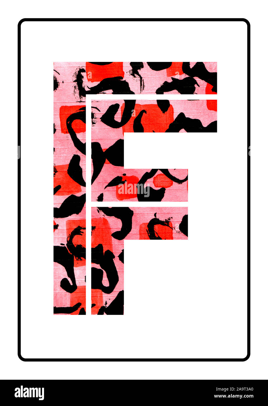 Abstract Painting Watercolor Typography Letter F Stock Photo - Alamy
