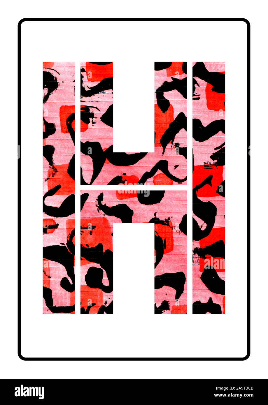 Abstract Painting Watercolor Typography Letter H Stock Photo - Alamy