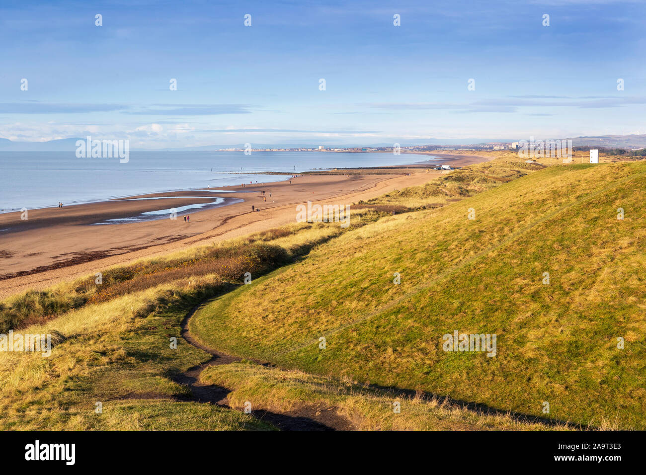 View north from a high point at Irvine Beach Park, across the Firth of ...