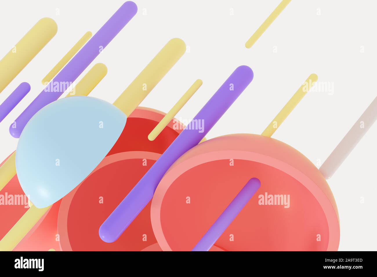 Abstract round hemisphere element background, 3d rendering. Computer ...