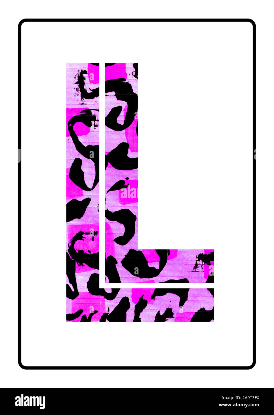 Abstract Painting Watercolor Typography Letter L Stock Photo - Alamy