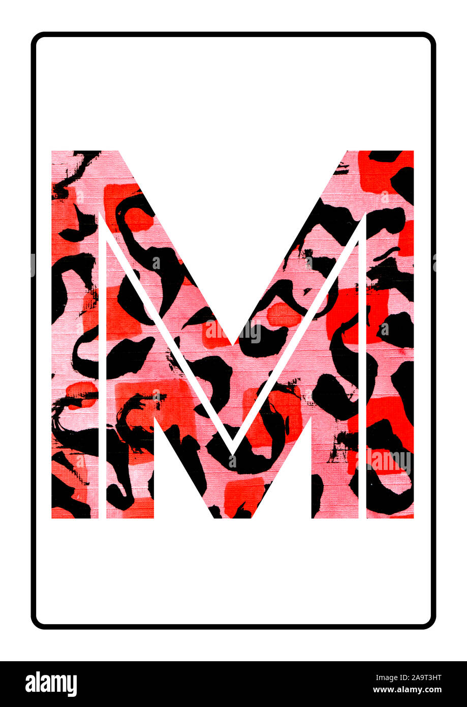 Abstract Painting Watercolor Typography Letter M Stock Photo - Alamy