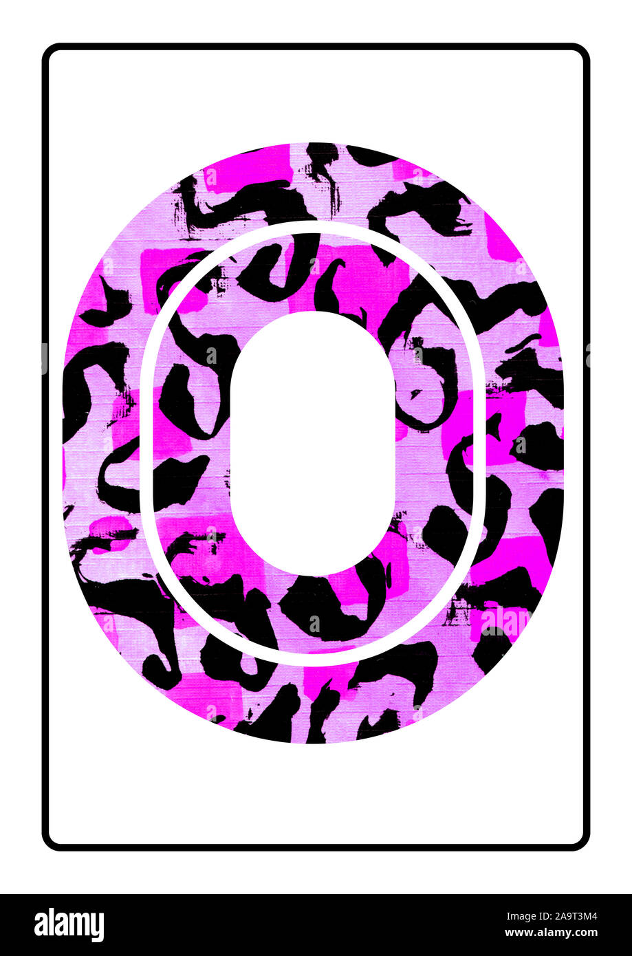 Abstract Painting Watercolor Typography Letter O Stock Photo - Alamy