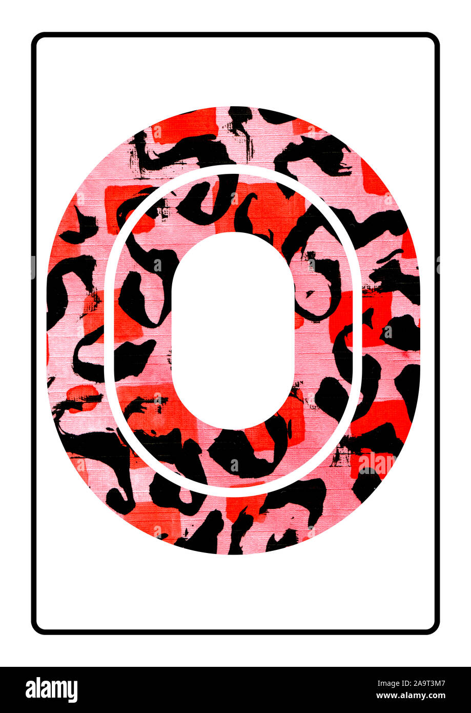 Abstract Painting Watercolor Typography Letter O Stock Photo - Alamy