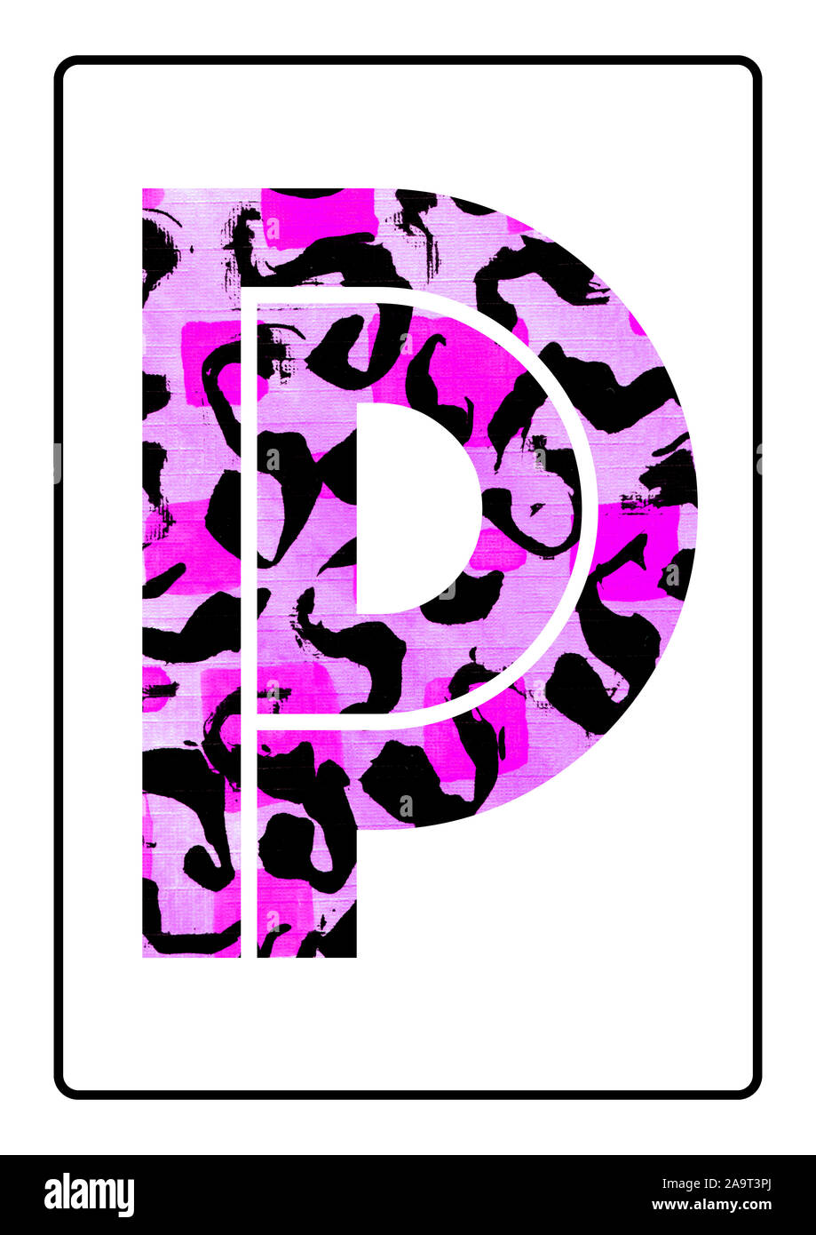 Abstract Painting Watercolor Typography Letter P Stock Photo - Alamy