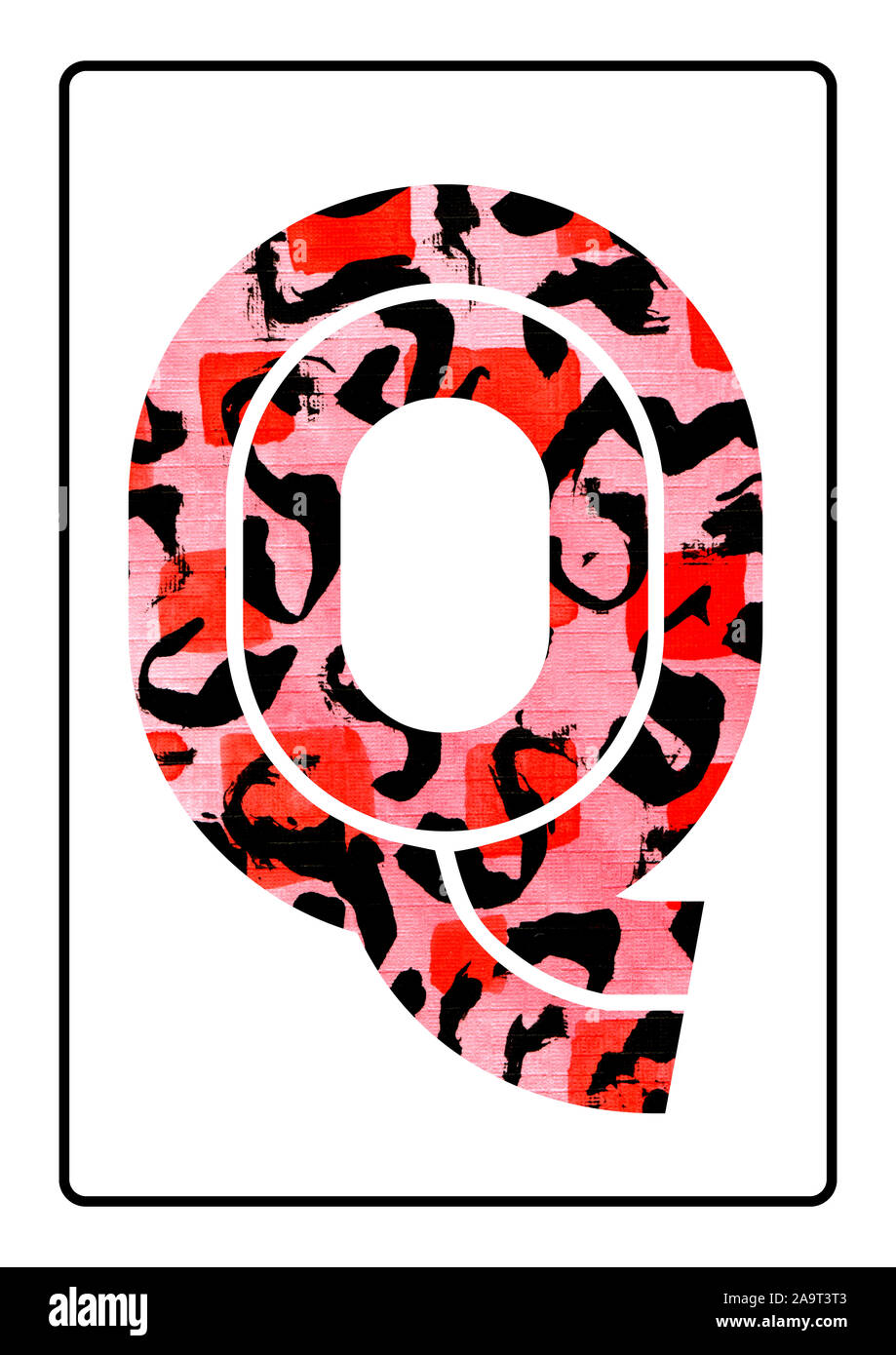 Abstract Painting Watercolor Typography Letter Q Stock Photo - Alamy