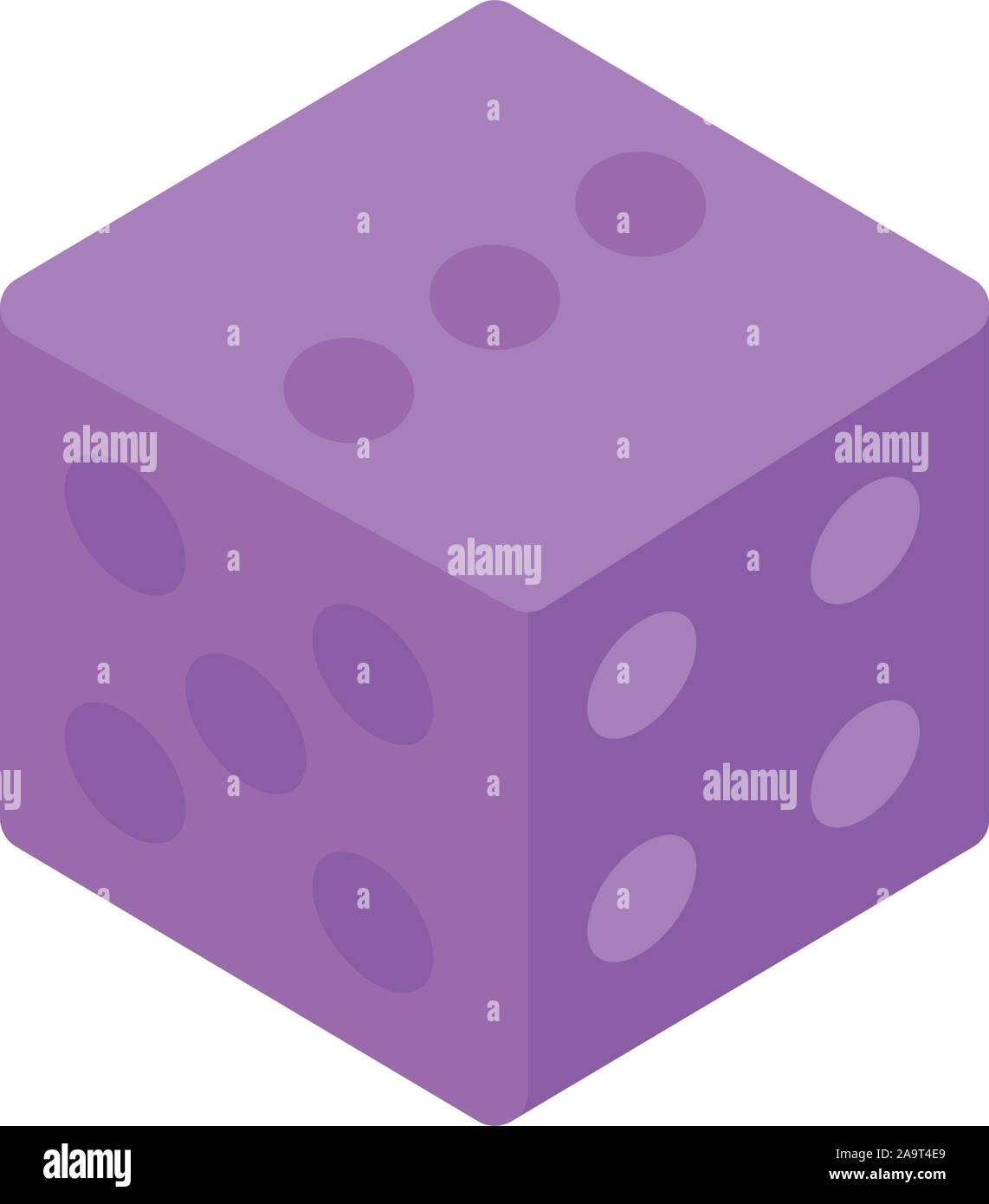 dice trick imagination mystery magic flat icon vector illustration ...