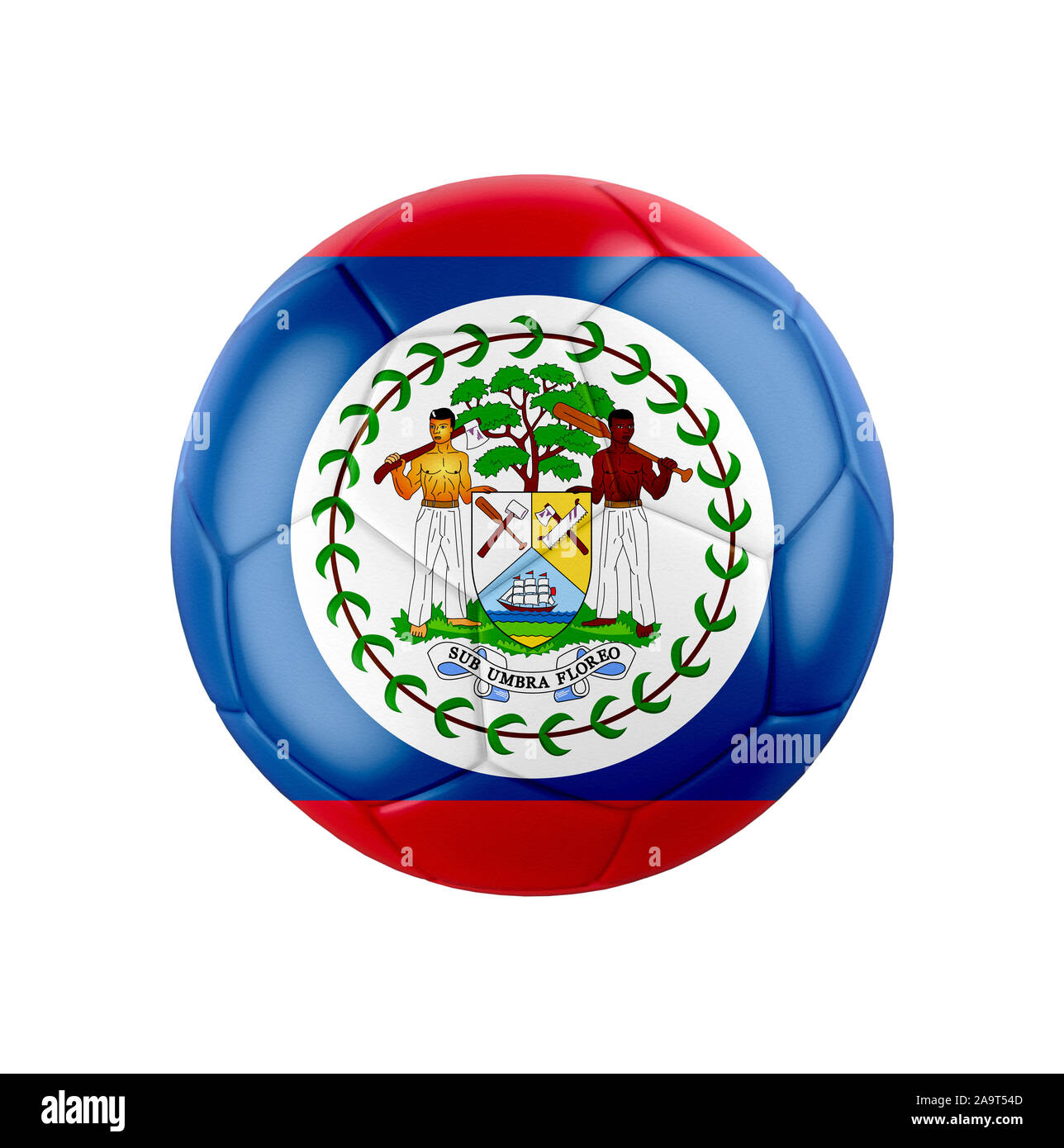 Soccer football ball with flag of Belize Stock Photo - Alamy