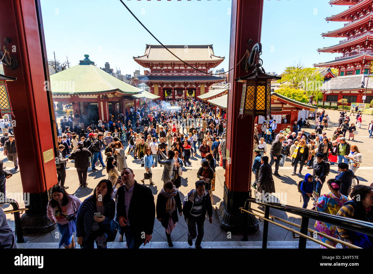 Sensoji temple courtyard hi-res stock photography and images - Alamy