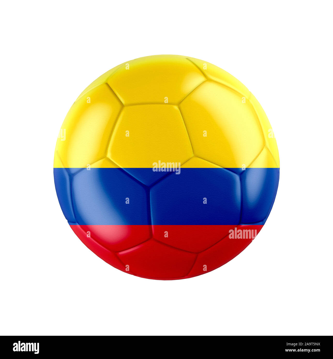 Soccer ball colombia flag isolated Cut Out Stock Images & Pictures - Alamy
