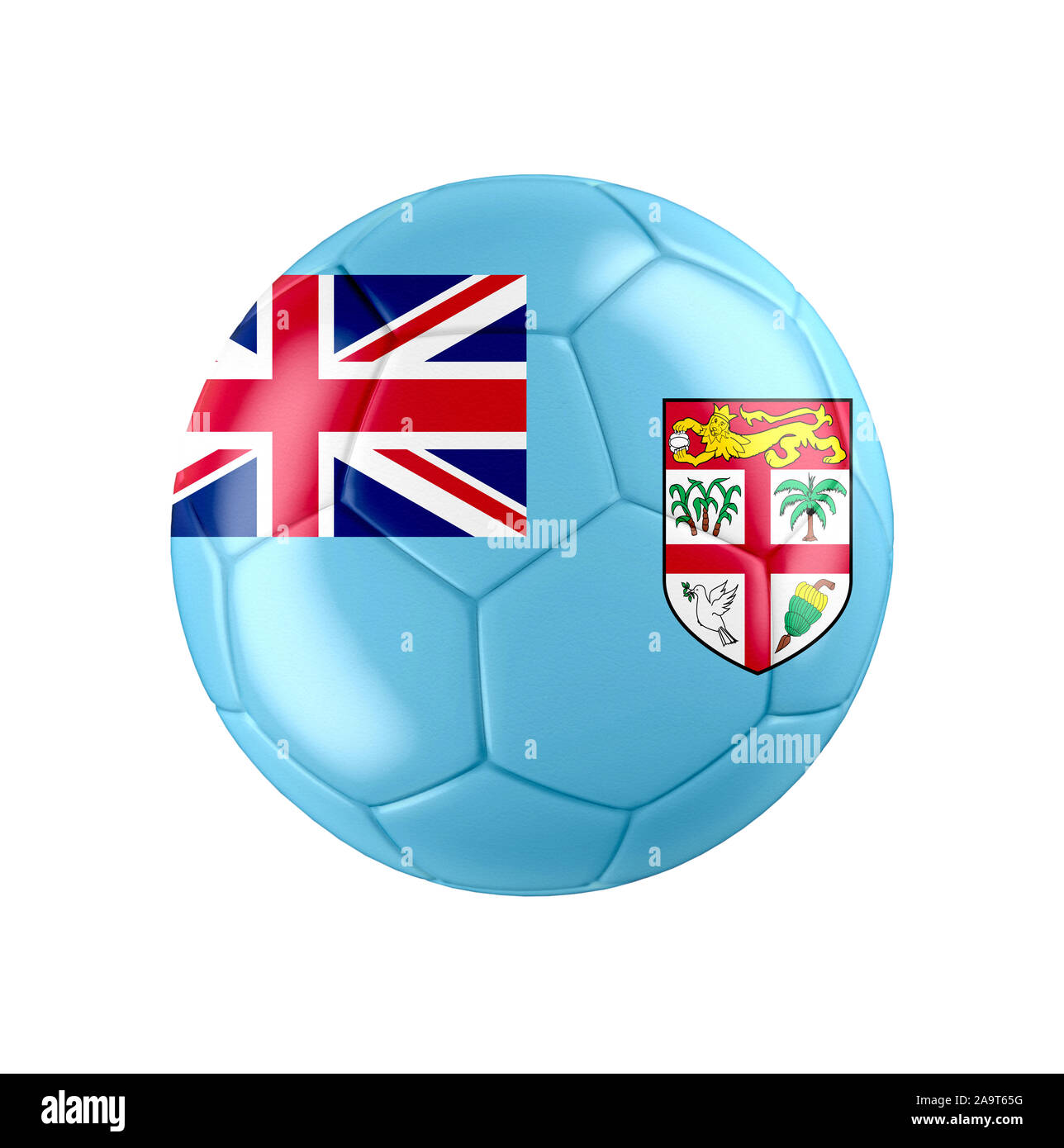 Soccer football ball with flag of Fiji Stock Photo - Alamy