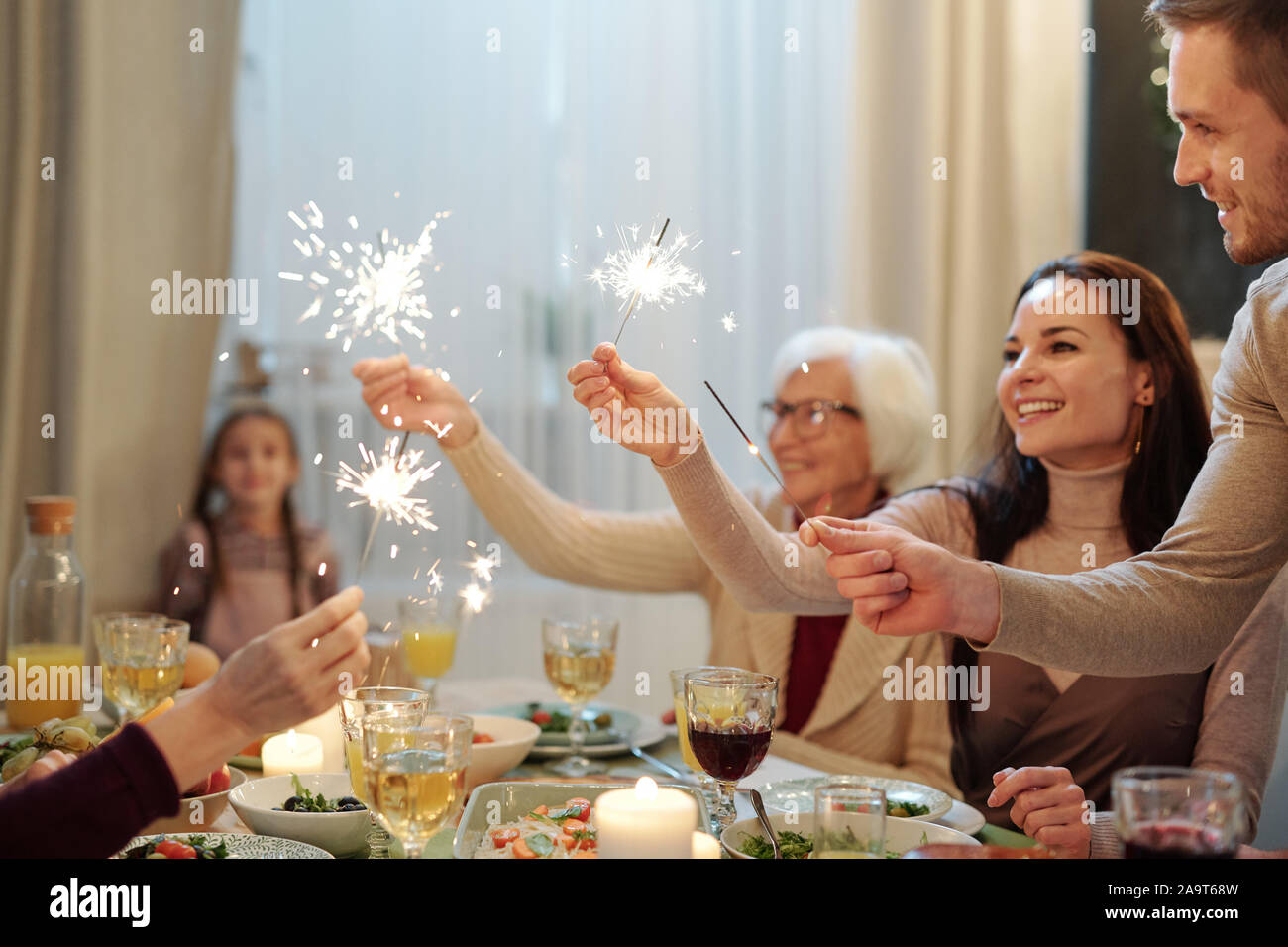 Mature adults celebration hi-res stock photography and images - Alamy