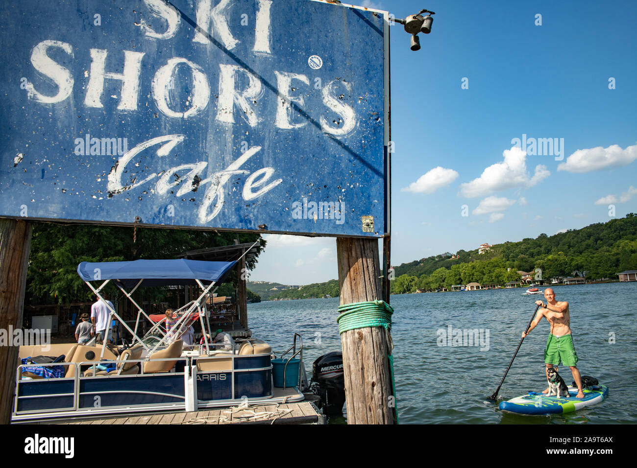 Austin, Texas, USA. 28 June, 2019. Stand Up Paddleboarding on Lake ...