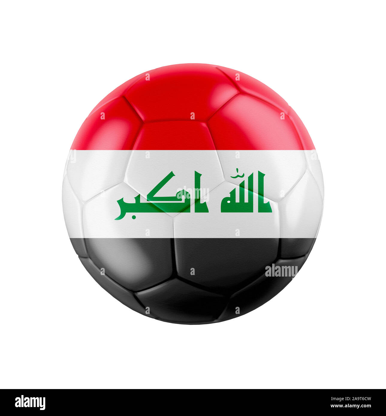 Soccer football ball with flag of Iraq Stock Photo - Alamy